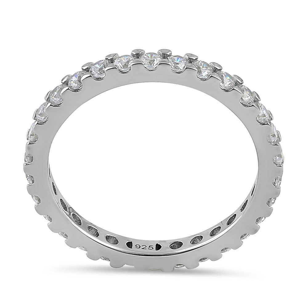 Sterling Silver Stackable Eternity CZ Ring