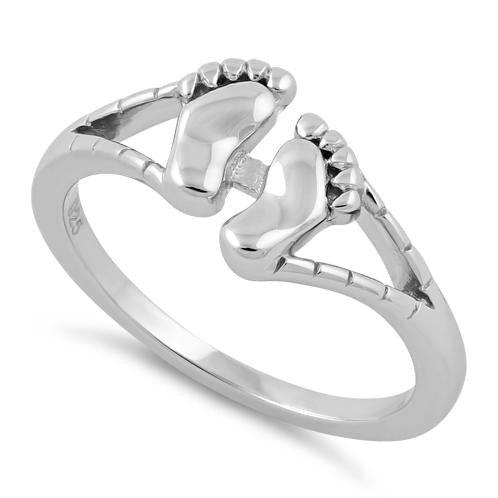 Sterling Silver Baby Feet Ring for Sale | Dreamland Jewelry