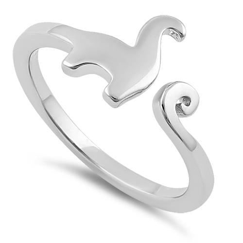 925 Sterling Silver Stegosaurus Dinosaur Ring