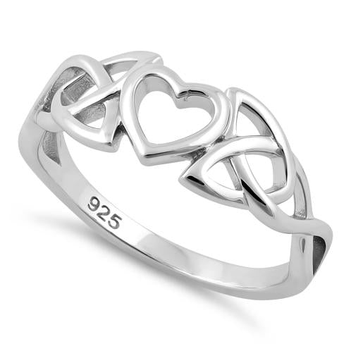 Sterling Silver Heart Celtic Ring for Sale | Dreamland Jewelry