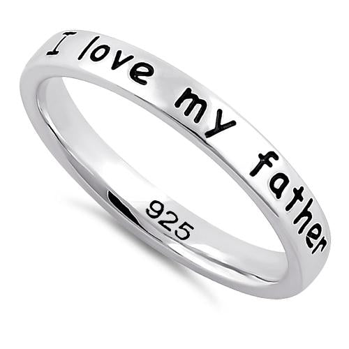 Sterling Silver "I love my father" Ring for sale | Dreamland Jewelry