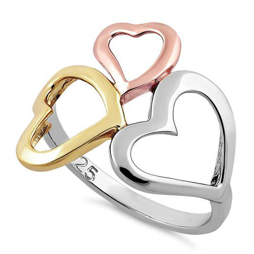 Triple heart ring store