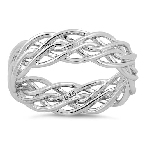 Sterling Silver Wavy Strings Braided Ring for Sale | Dreamland Jewelry